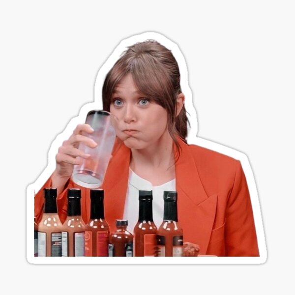 "Hot Ones Lizzie Olsen sticker" Sticker for Sale by lizzieolsenshop ...