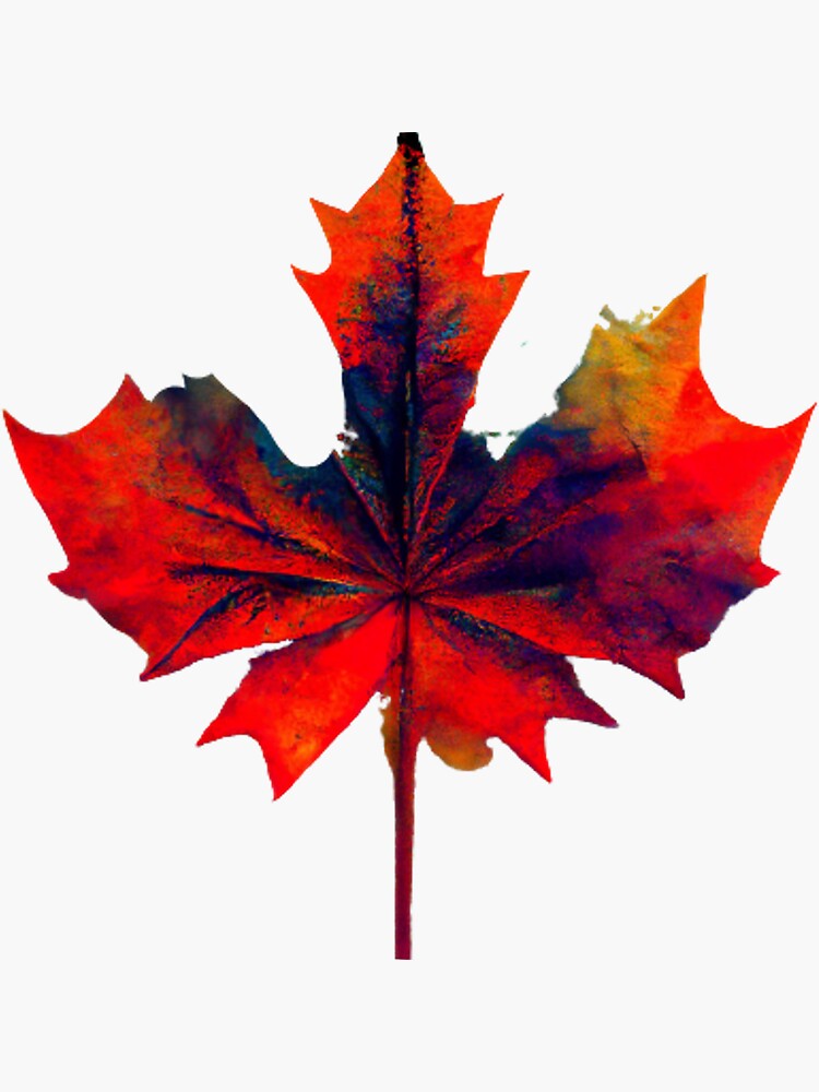"Stylized, artistic maple leaf" Sticker for Sale by bendups | Redbubble