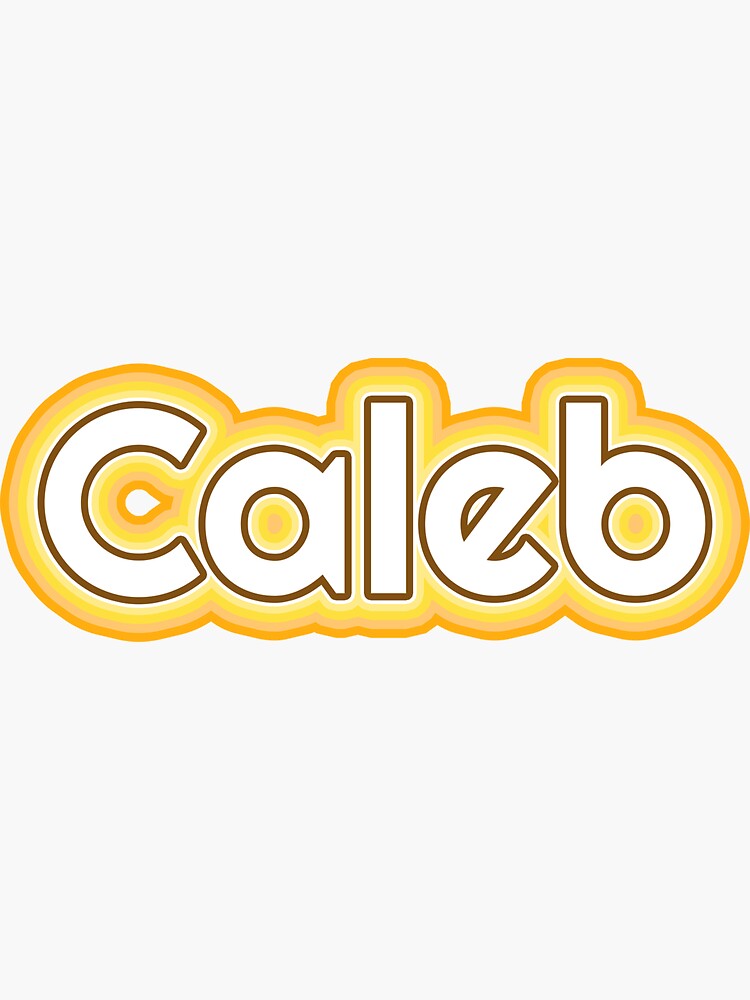 "Caleb Golden Glow Name" Sticker by inknames | Redbubble