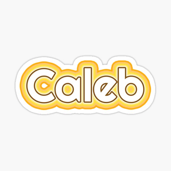 "Caleb Golden Glow Name" Sticker by inknames | Redbubble
