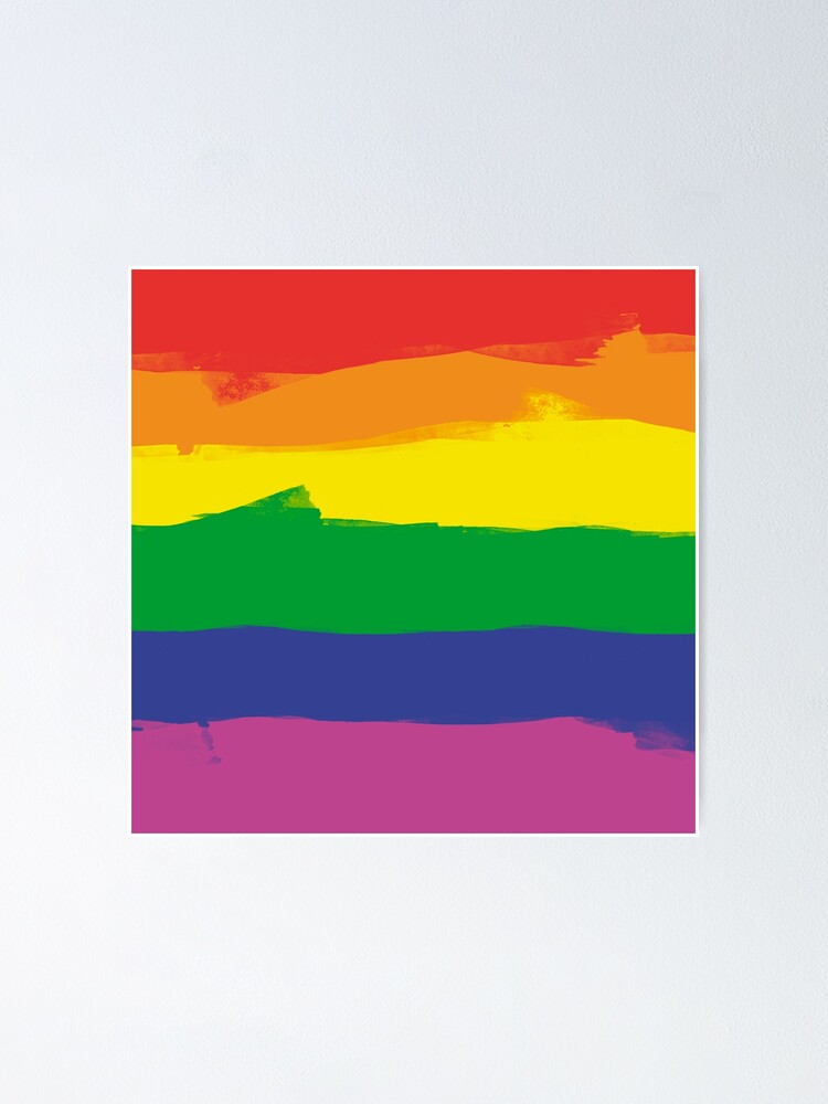 "Pride Paint Strokes flag for LGBQTIA, Pride Month" Poster for Sale by ...