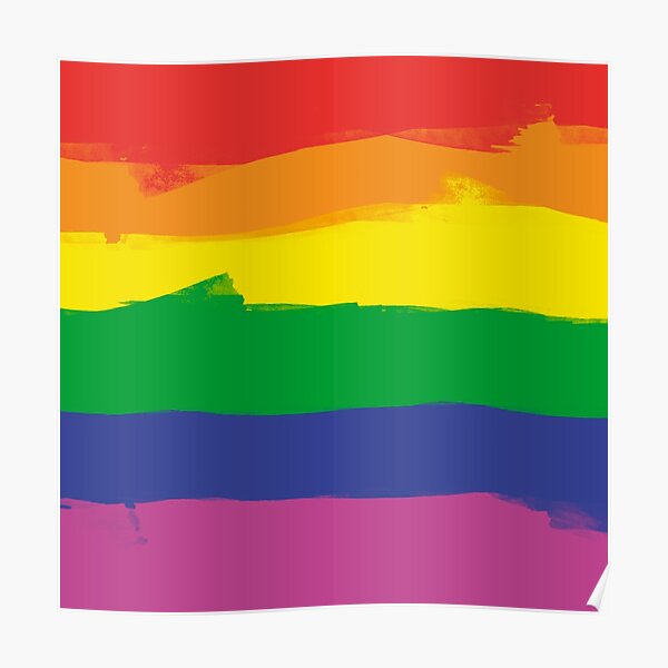 "Pride Paint Strokes flag for LGBQTIA, Pride Month" Poster for Sale by ...