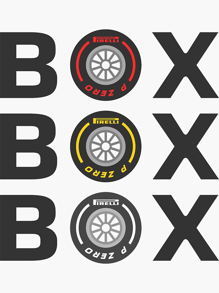 "Formula 1 ''Box Box Box'' Pit Stop Design" Sticker for Sale by ...