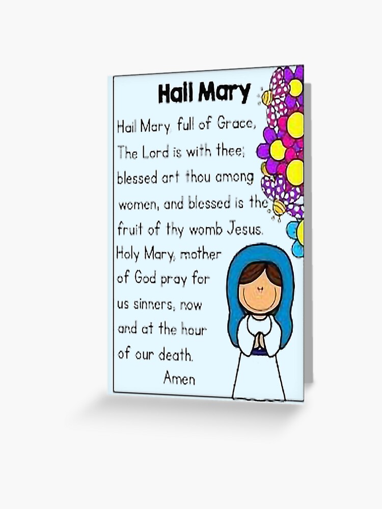 "Holy Mary, Daily prayer" Greeting Card for Sale by Heavven | Redbubble