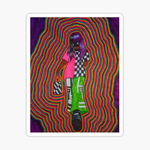 "Rainbow Girl" Sticker for Sale by AshtonRochaArt | Redbubble