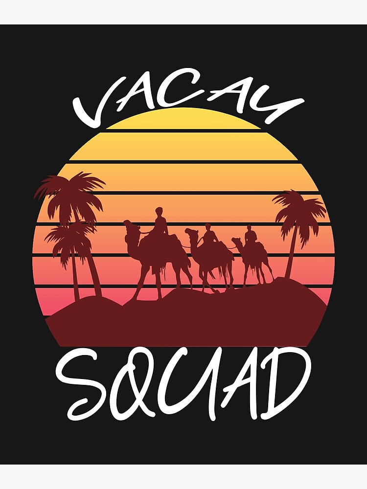 Póster «vacay escuadrón familia de verano Amigos vacaciones puesta de ...