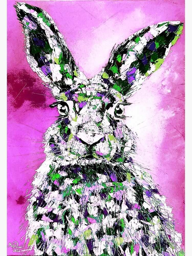 "Bunny, Pop Art, edited oil painting by Marina Daniluka" Poster for ...