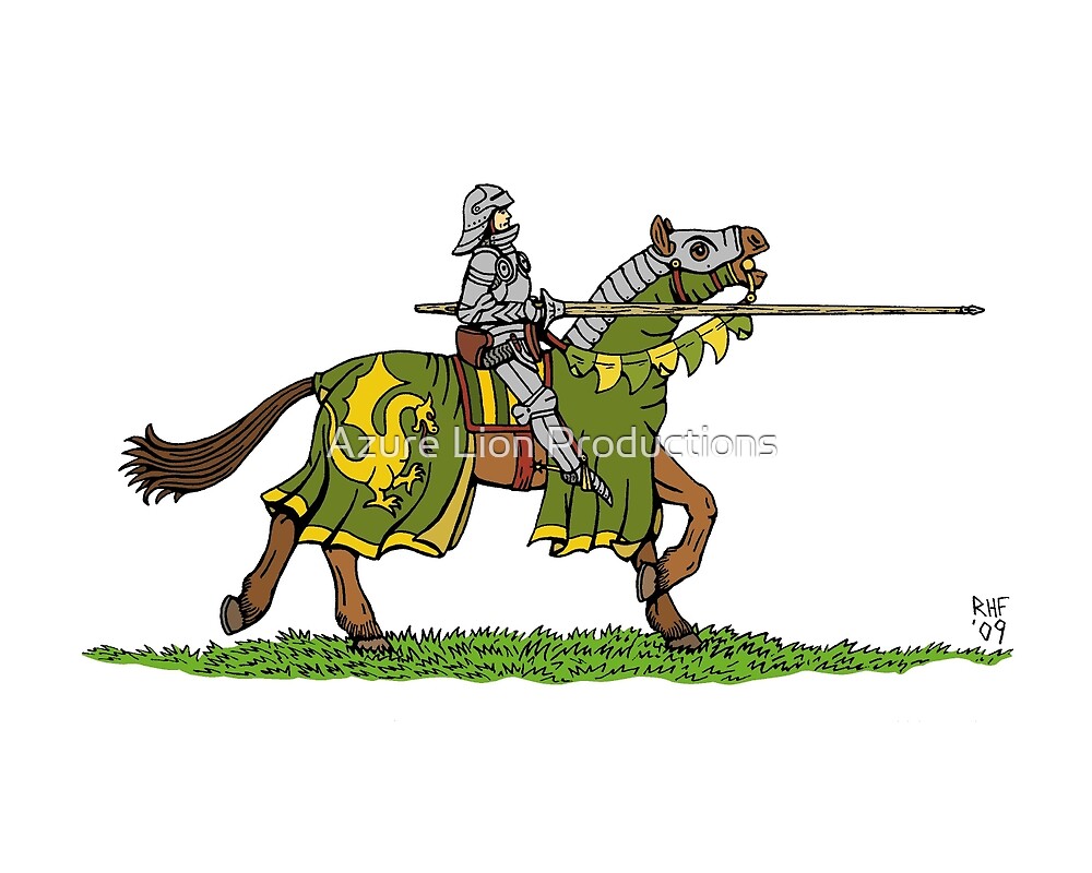 "Charging Knight" by Richard Fay | Redbubble