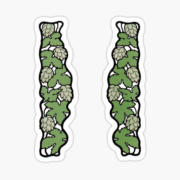 "Art Nouveau frame with green hop cones" Sticker for Sale by Dartisanry ...