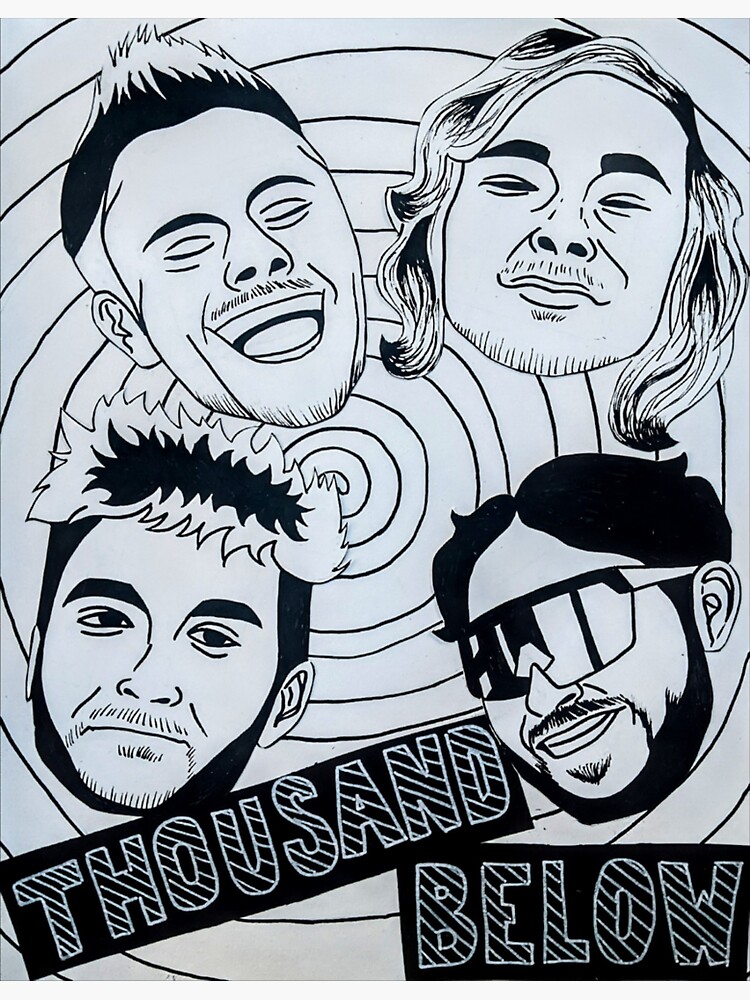 "Thousand Below" Sticker for Sale by AshtonRochaArt | Redbubble