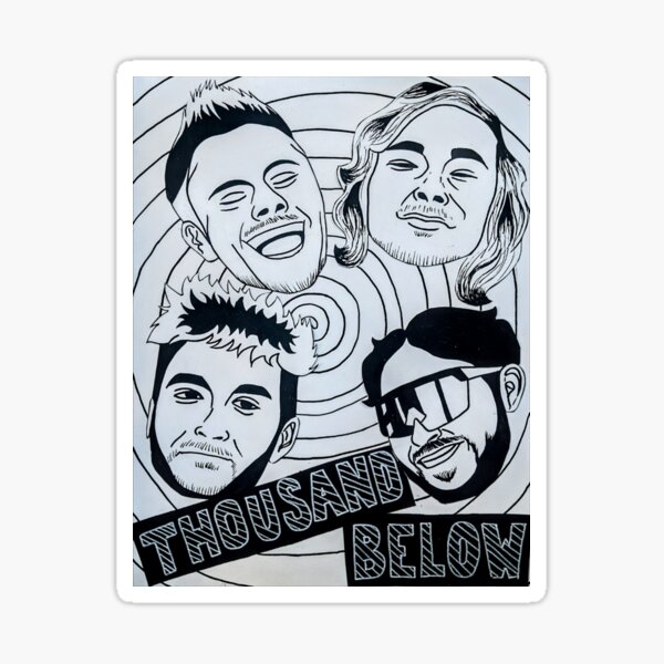 "Thousand Below" Sticker for Sale by AshtonRochaArt | Redbubble