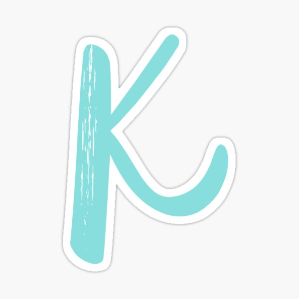 "Blue Letter K Sticker" Sticker for Sale by OlgaHarvey | Redbubble