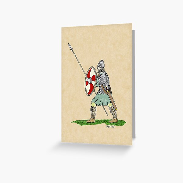"Medieval English/Saxon Warrior" Greeting Card for Sale by RHFay ...
