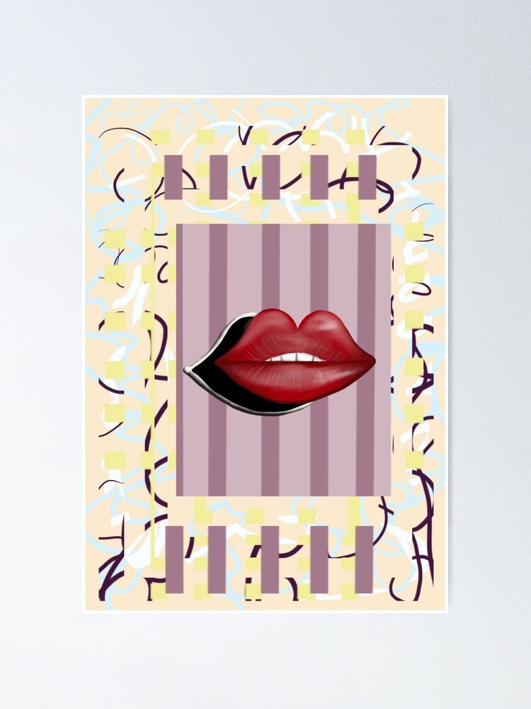 "Artistic Lips" Poster for Sale by IvanaCreates | Redbubble