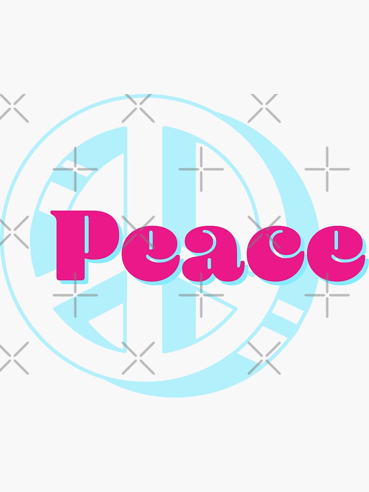 "Neon Peace Sign " Sticker for Sale by JewellRenee | Redbubble