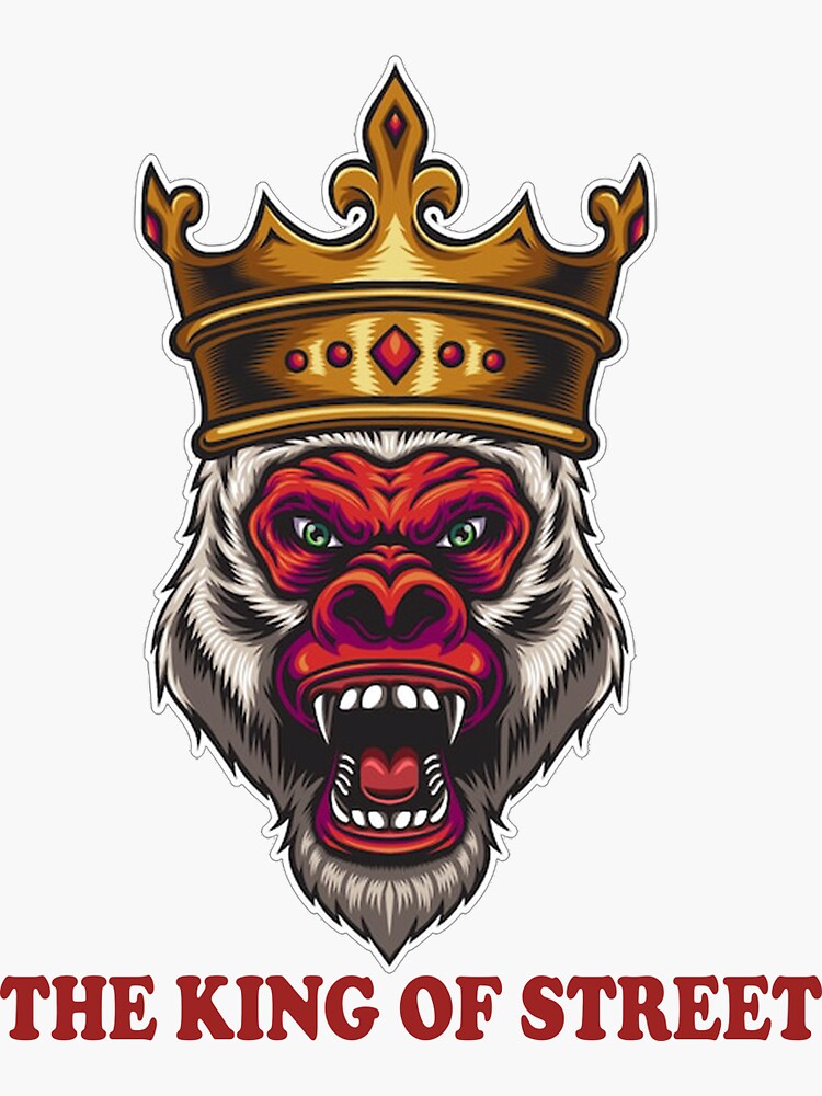 "the king of street" Sticker for Sale by OBITO99 | Redbubble