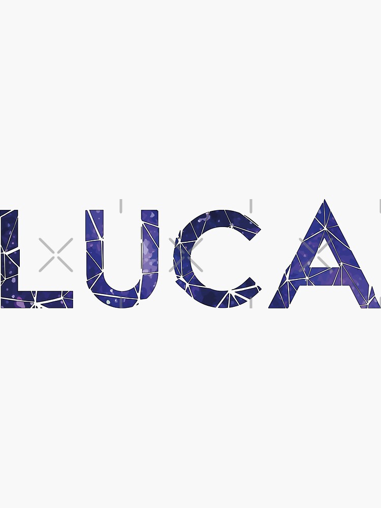 "LUCA Name I - My name is LUCA - typography name - Galaxy Vibe" Sticker ...