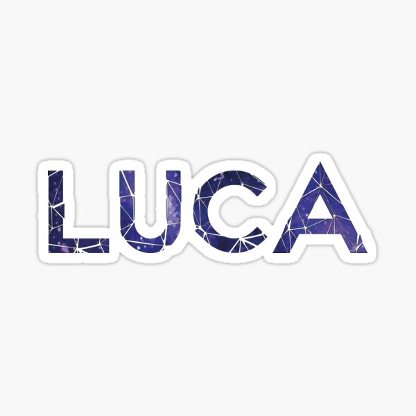 "LUCA Name I - My name is LUCA - typography name - Galaxy Vibe" Sticker ...