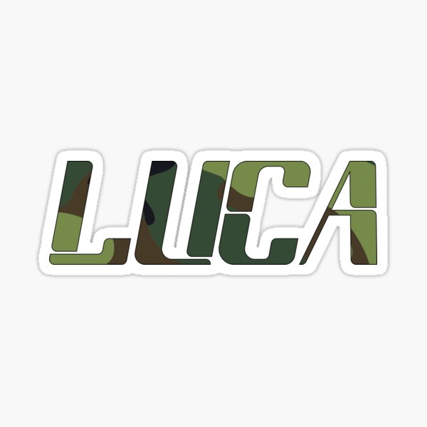"LUCA Name III - My name is LUCA - typography name - Camo Vibe" Sticker ...