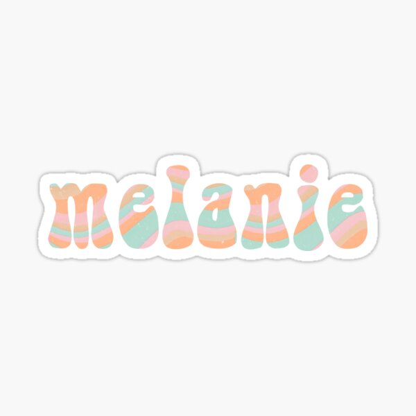 "Melanie" Sticker for Sale by emmakate2044 | Redbubble