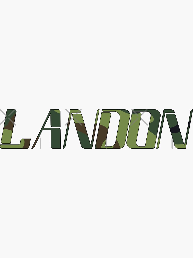 "LANDON Name III - My name is LANDON - typography name - Camo Vibe ...