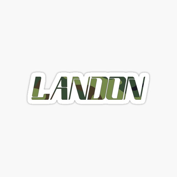 "LANDON Name III - My name is LANDON - typography name - Camo Vibe ...