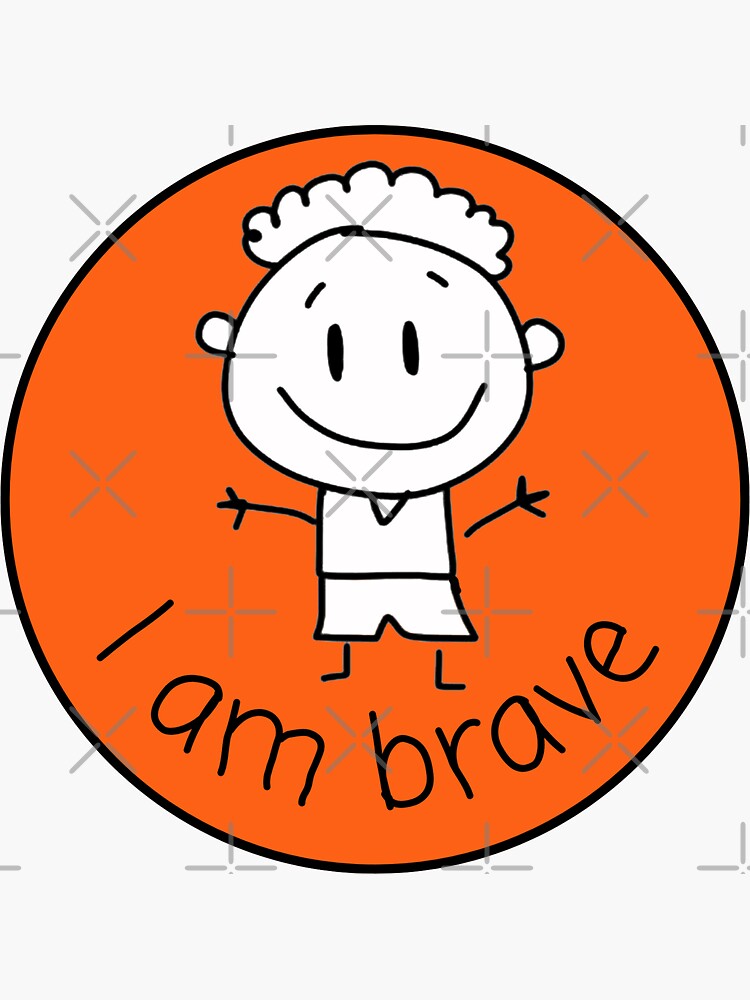 "I am Brave Positive Affirmation Self Talk positivity" Sticker for Sale ...