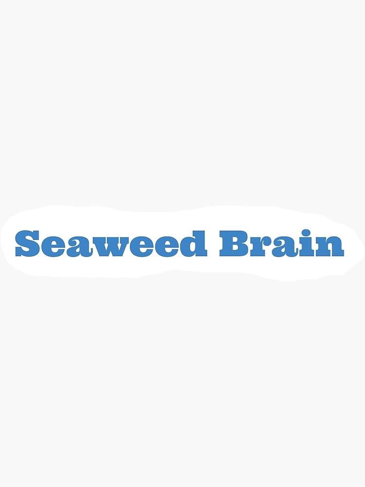 "Seaweed Brain " Sticker for Sale by RensNicknacks | Redbubble