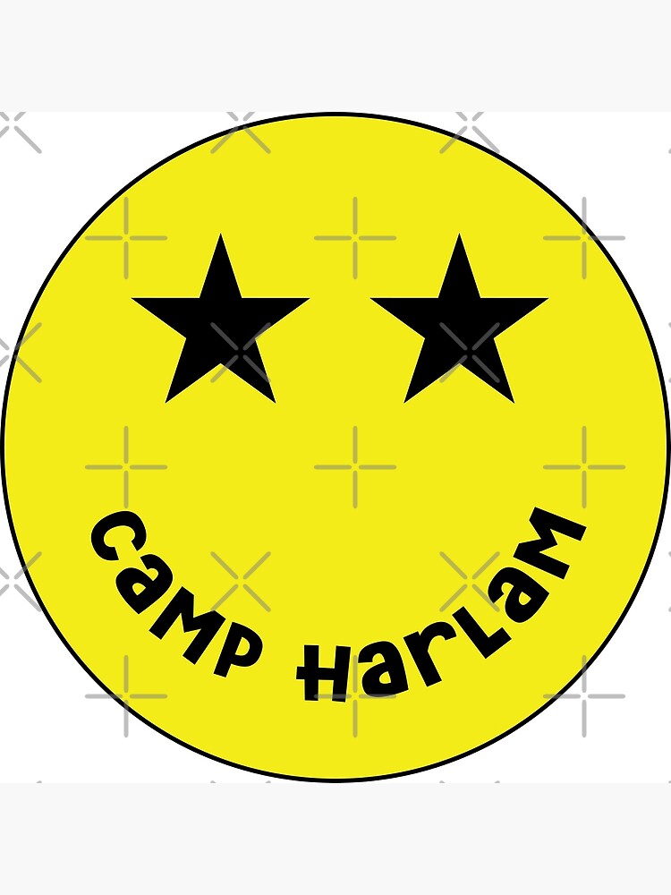 "Camp Harlam HAPPY FACE " Poster for Sale by dddesignsnj | Redbubble