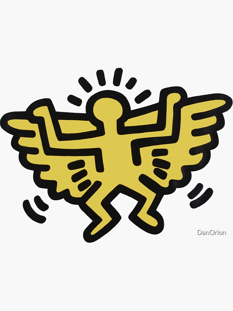 "Keith Haring T-Shirt Angel Pop Art Design" Sticker for Sale by ...