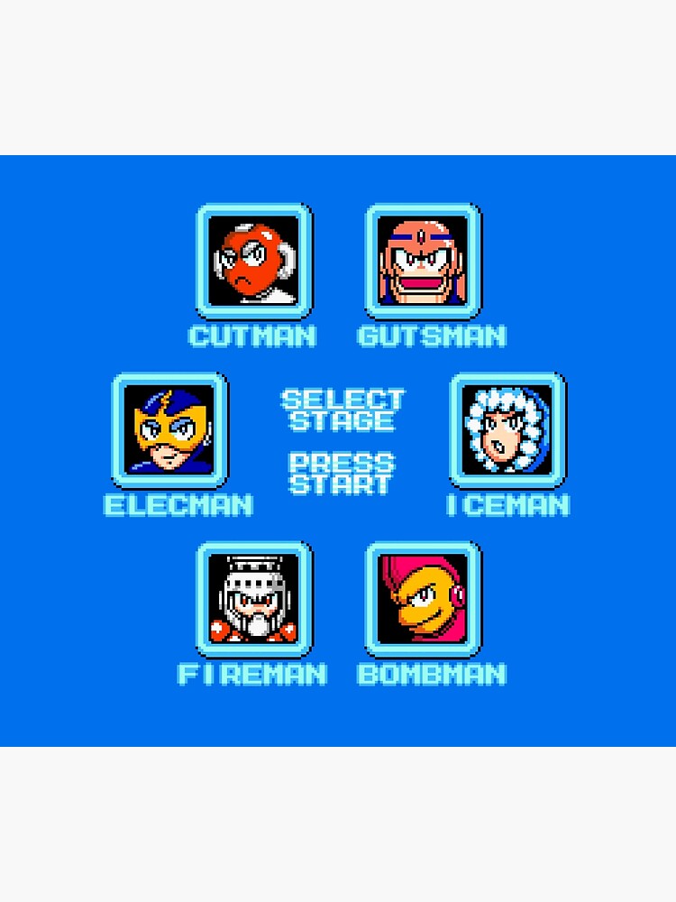 "Megaman 1 Stage Select Redux " Poster for Sale by Tharkka-tark | Redbubble