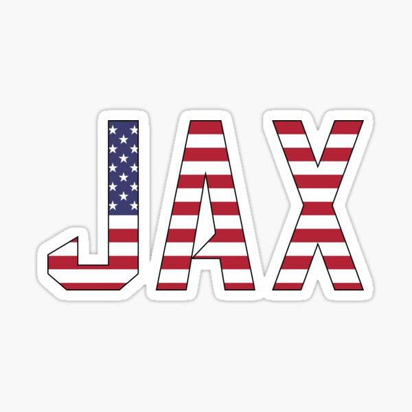 "Jax - USA FLAG" Sticker for Sale by JaxWorks | Redbubble
