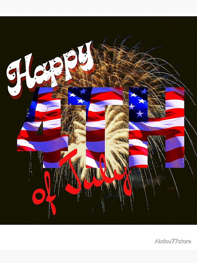 Lámina fotográfica «4 de julio Feliz Día de la Independencia de los Estados Unidos de América ...