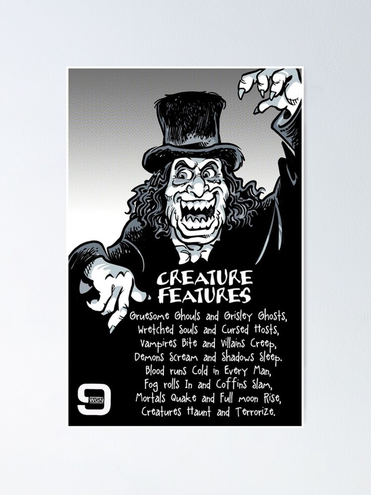 "Creature Features poster" Poster for Sale by headkatie | Redbubble