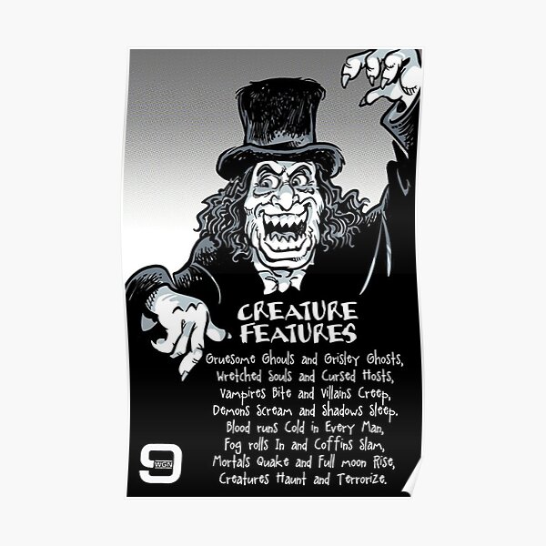 "Creature Features poster" Poster for Sale by headkatie | Redbubble