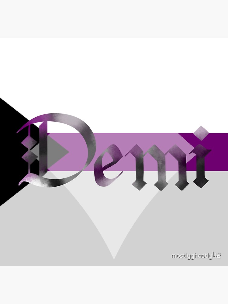 "Demi Pride Flag Demisexual Gothic Calligraphy" Sticker for Sale by ...