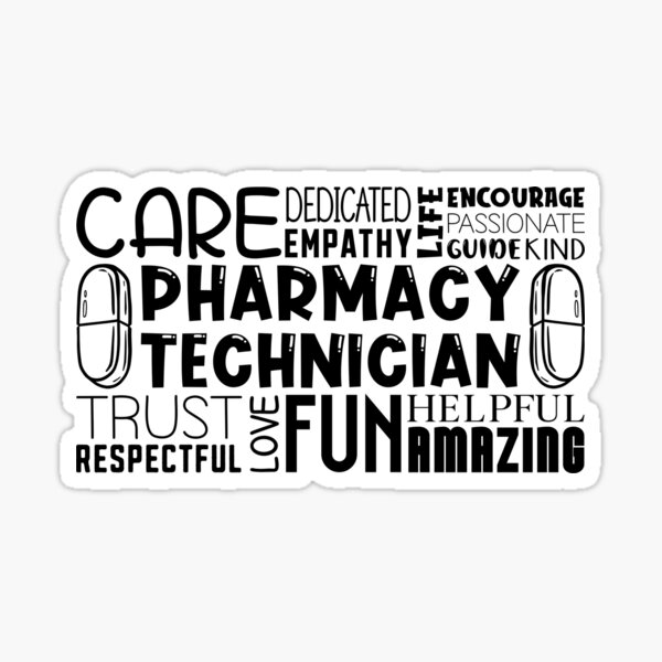 "Pharmacy Tech Quote Medicine Pharmacist Technician" Sticker for Sale ...