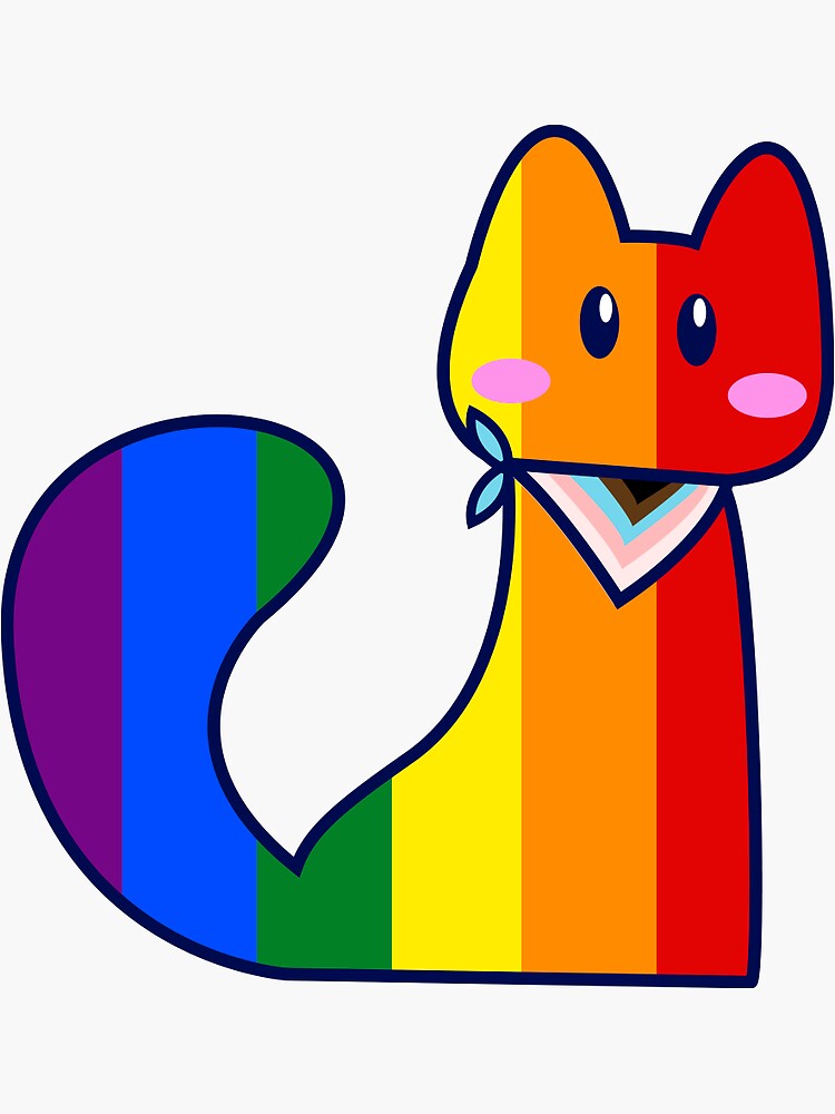 "LGBT Community Cat" Sticker for Sale by Bubbl-dum | Redbubble