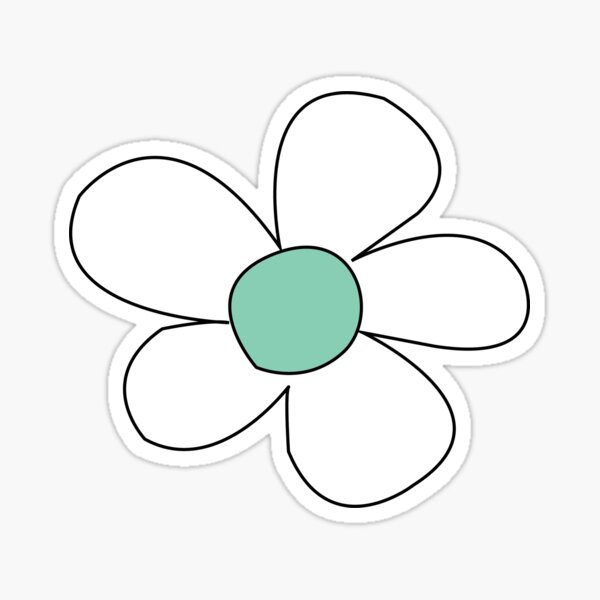 "Super Simple Flower" Sticker for Sale by Eviesdesignss | Redbubble