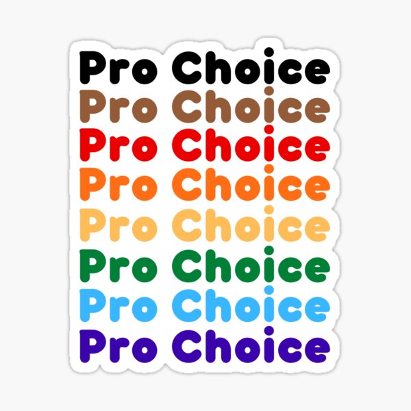 "Pro Choice Inclusive Rainbow" Sticker for Sale by BrassyBabe | Redbubble