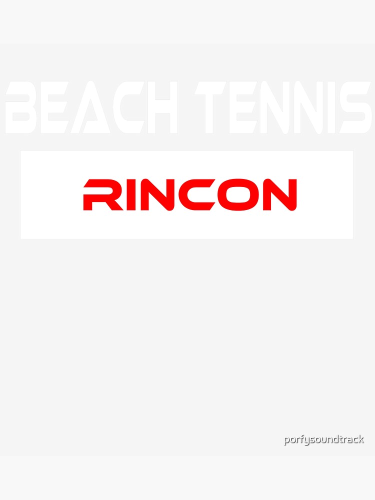 "Beach Tennis (Rincon)" Sticker for Sale by porfysoundtrack | Redbubble