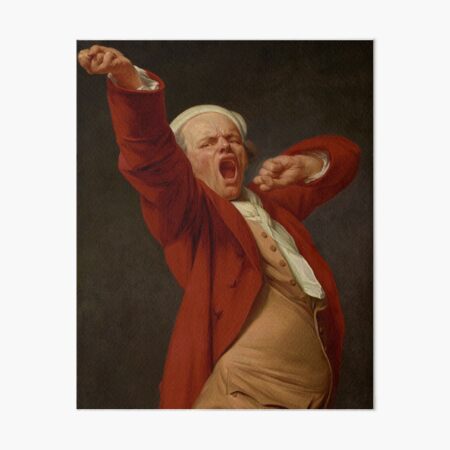 "Self Portrait, Yawning | Joseph Ducreux | 1783 Art" Art Board Print ...