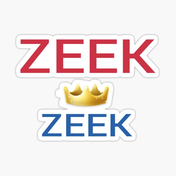 "ZEEK ZEEK" Sticker for Sale by Mohammad-kh | Redbubble