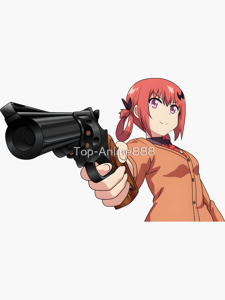 "Satania with Gun " Sticker for Sale by Top-Anime888 | Redbubble