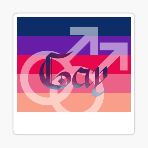 "Cinthean Pride Flag Gay Gothic Calligraphy" Sticker for Sale by ...