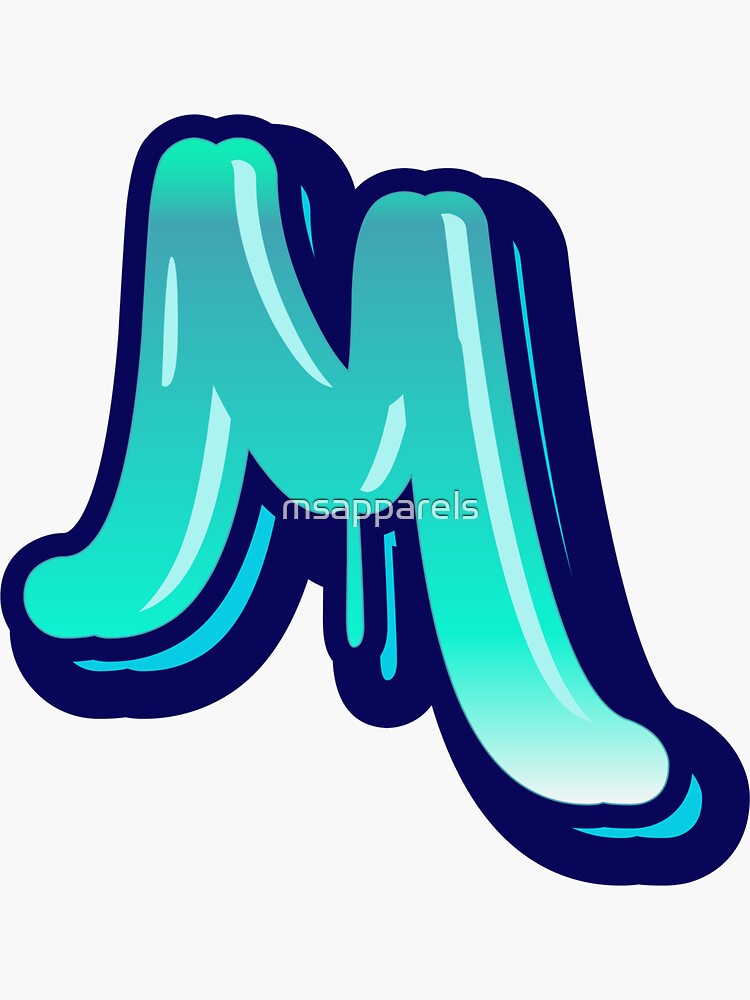 Pegatina «Letras de graffiti, letra M, letra mayúscula M, alfabeto de ...