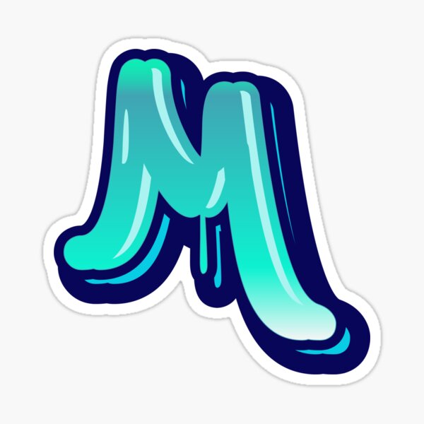 Pegatina «Letras de graffiti, letra M, letra mayúscula M, alfabeto de ...
