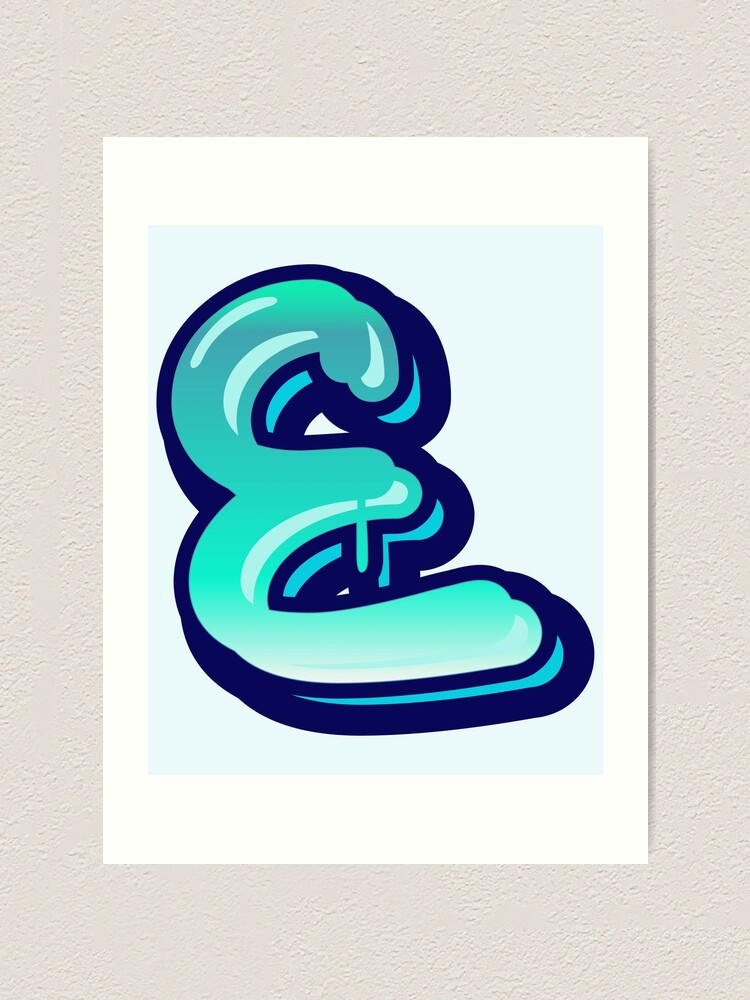 Lámina artística «Letras de graffiti, letra E, letra mayúscula E ...