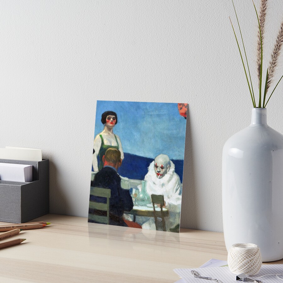 "Edward Hopper Evening Blue Clown" Art Board Print for Sale by ...