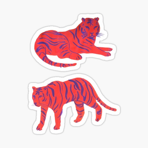 "Watercolor Tigers Preppy Aesthetic VSCO Stickers" Sticker for Sale by ...